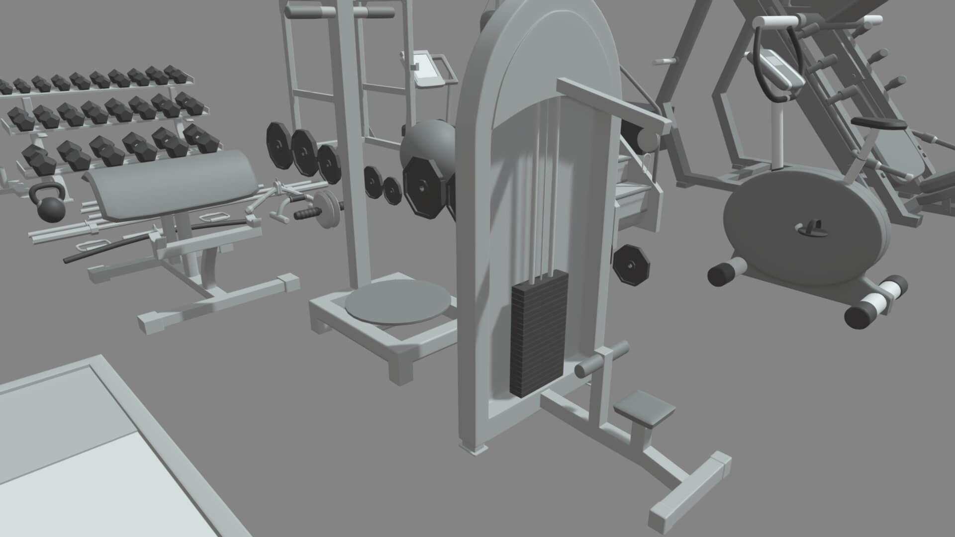 Low Poly Gym - 3D Model by ViperJr3D