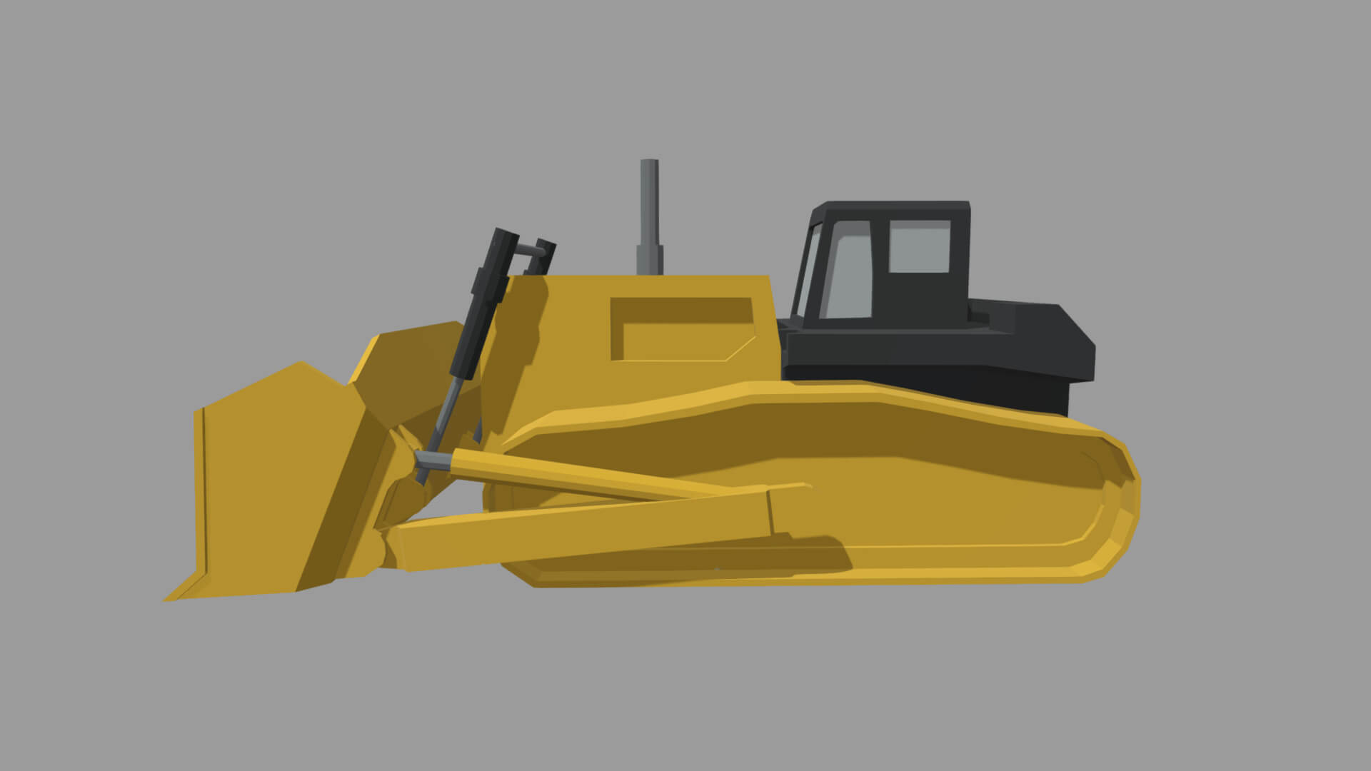 Low Poly Hydraulic Bulldozer 01 - 3D Model by ViperJr3D