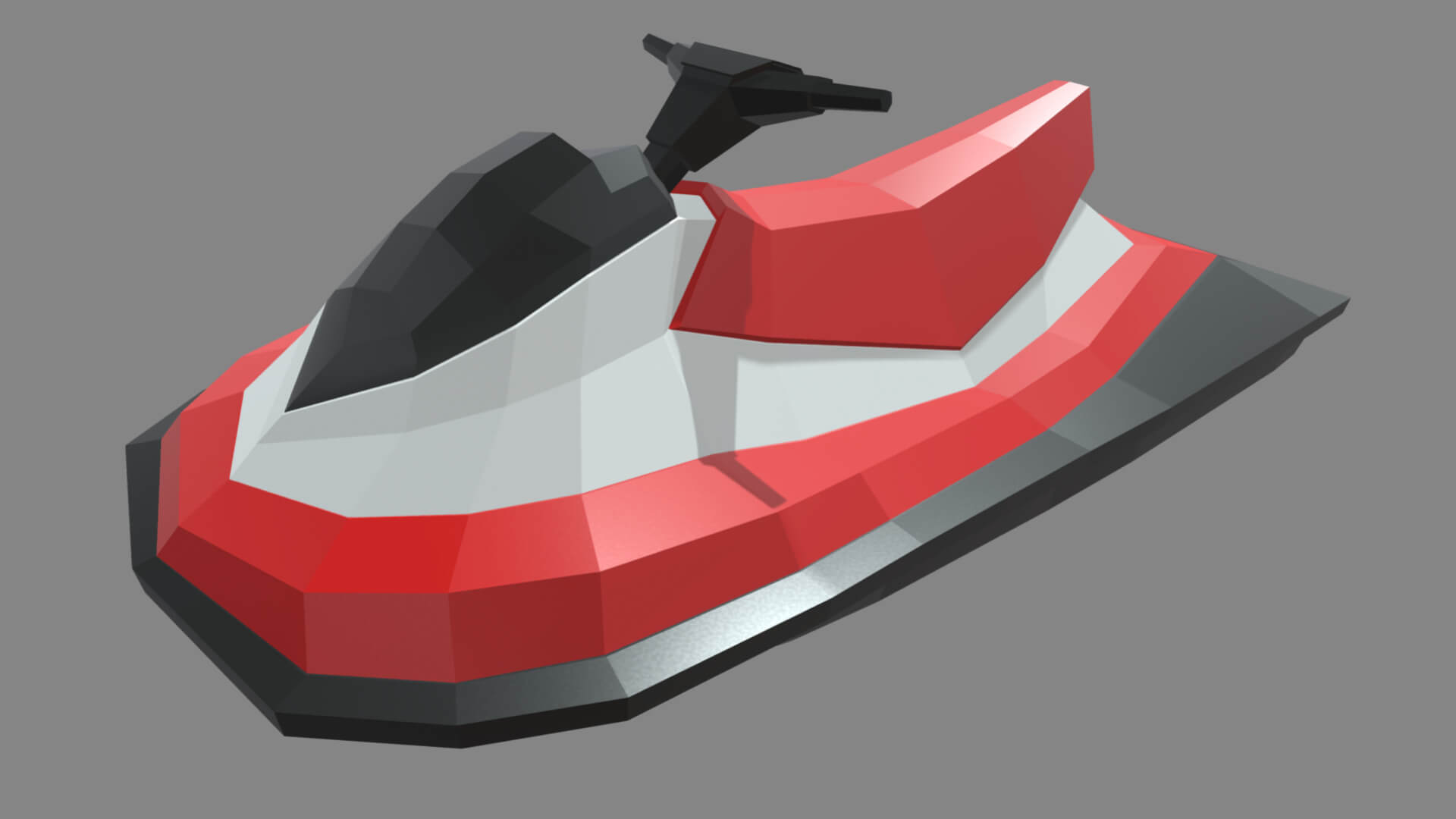 Low Poly Jet Ski 01 - 3D Model by ViperJr3D