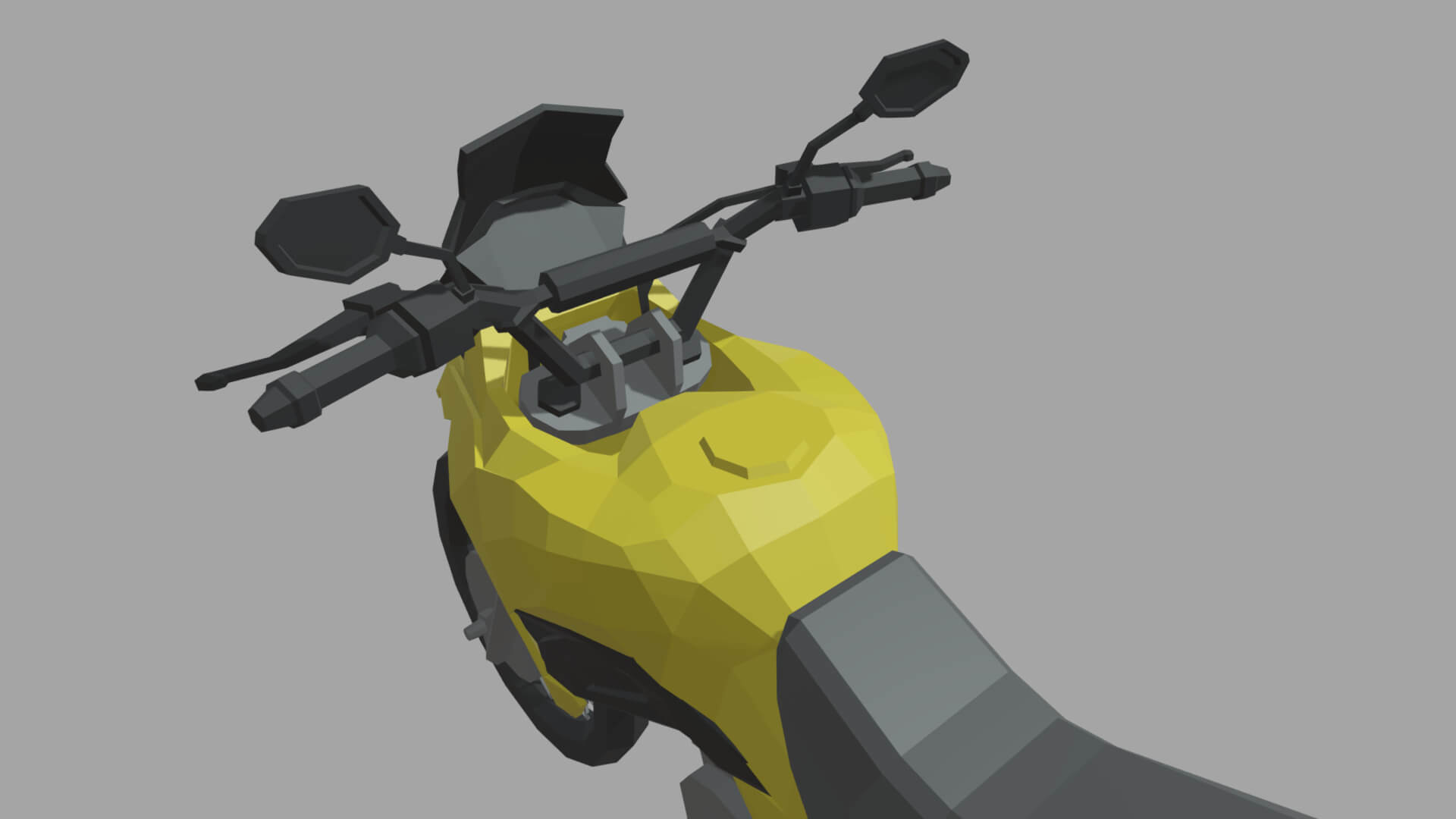 Low Poly Motorbike 01 - 3D Model by ViperJr3D