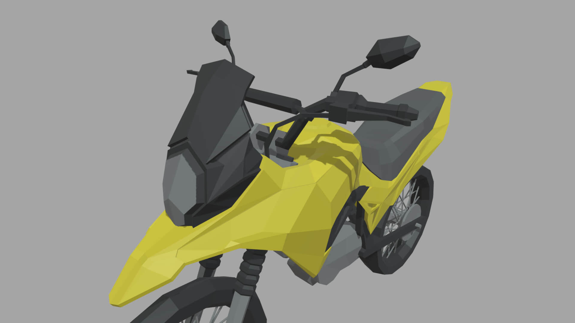 Low Poly Motorbike 01 - 3D Model by ViperJr3D