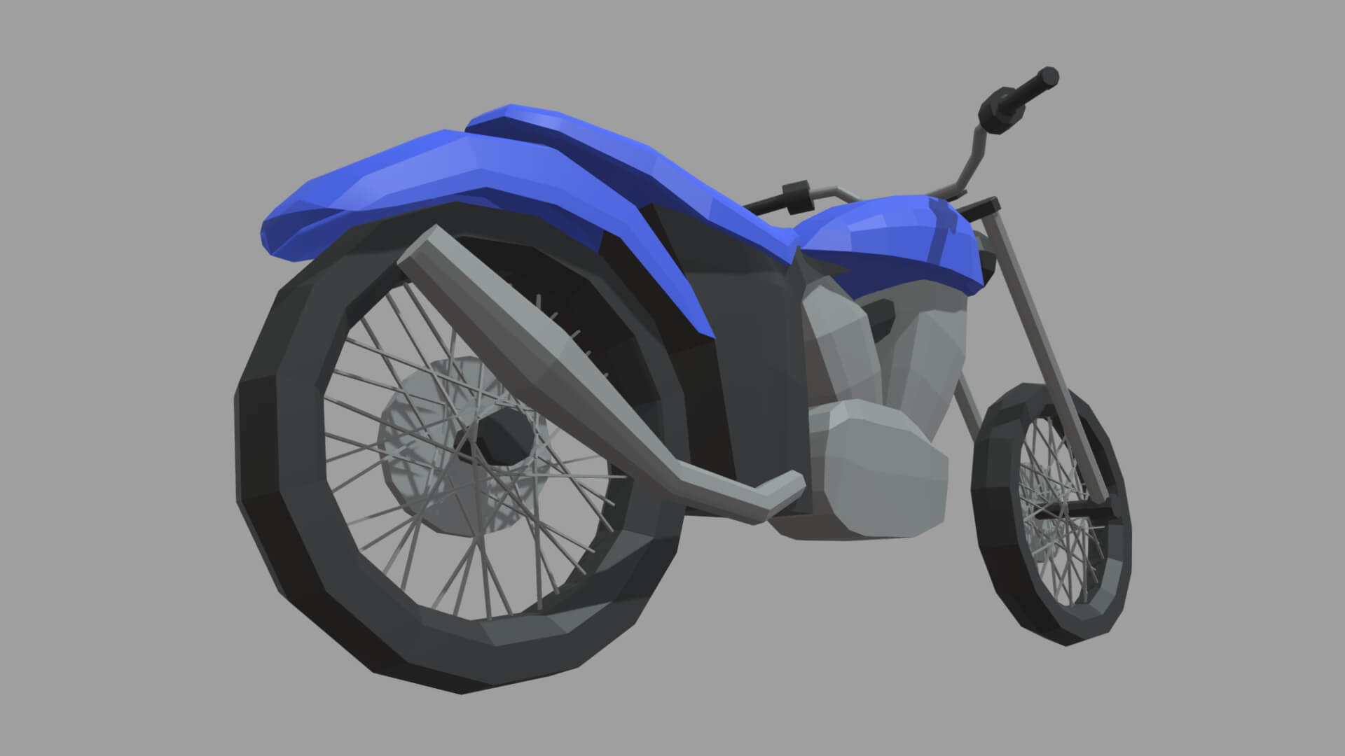Low Poly Motorbike 03 - 3D Model by ViperJr3D