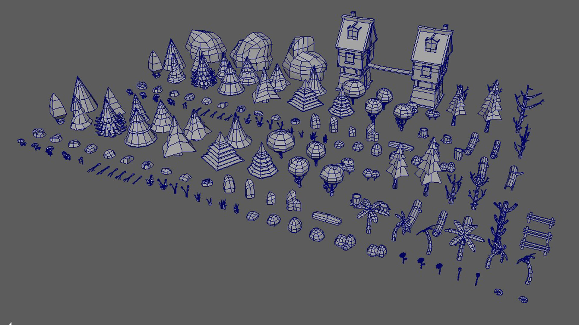 Low Poly Normal Snow Trees Pack - 3D Model by ViperJr3D