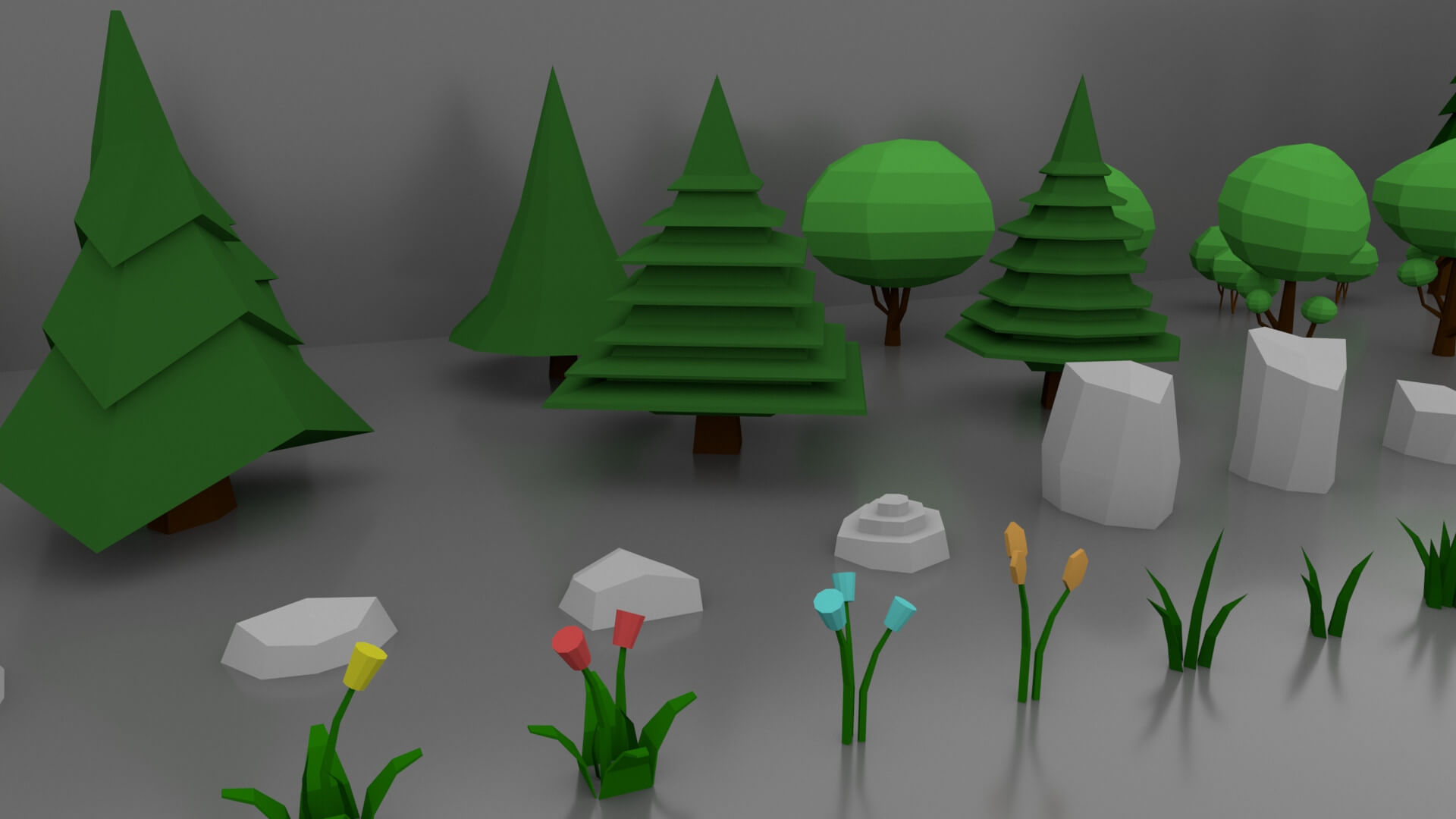 Low Poly Normal Snow Trees Pack - 3D Model by ViperJr3D