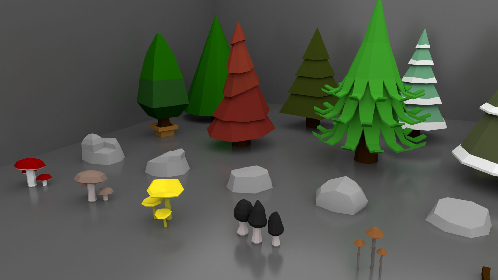 Low Poly Normal Snow Trees Pack - 3D Model by ViperJr3D