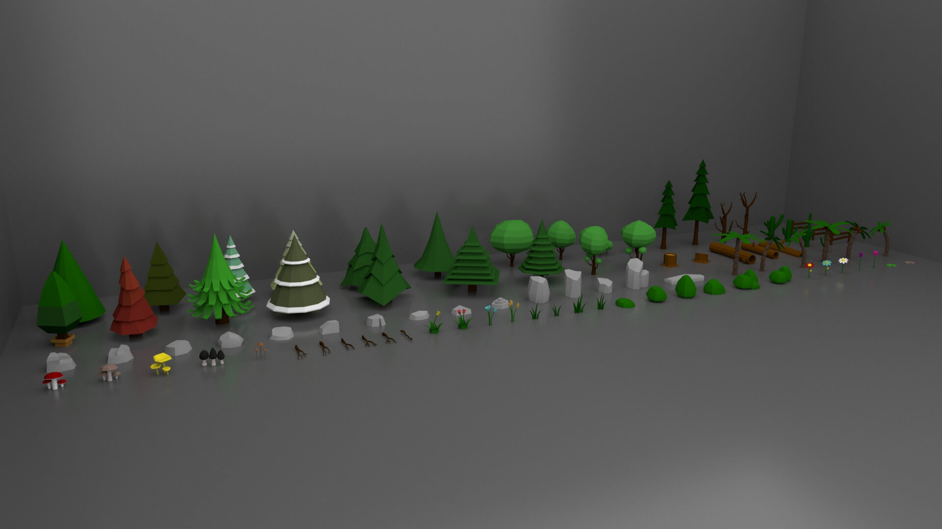 Low Poly Normal Snow Trees Pack - 3D Model by ViperJr3D