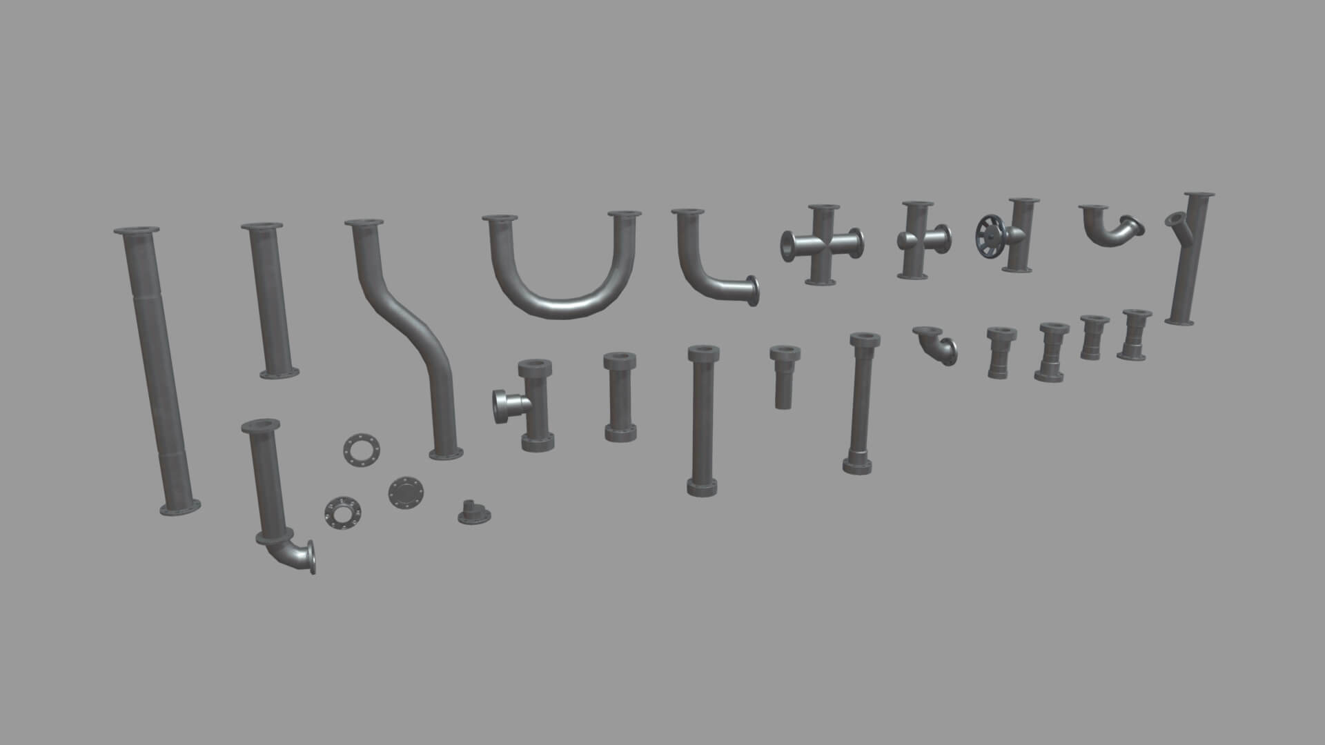 Low Poly Pipes Pack - 3D Model by ViperJr3D