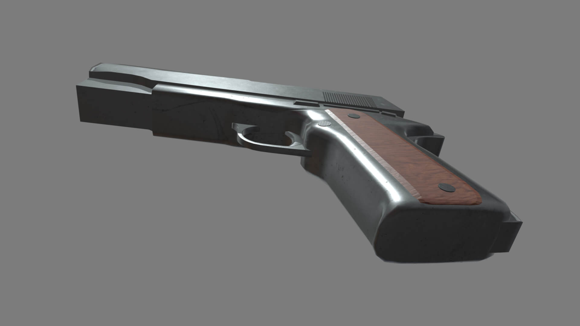 Low Poly Pistol 01 - 3D Model by ViperJr3D
