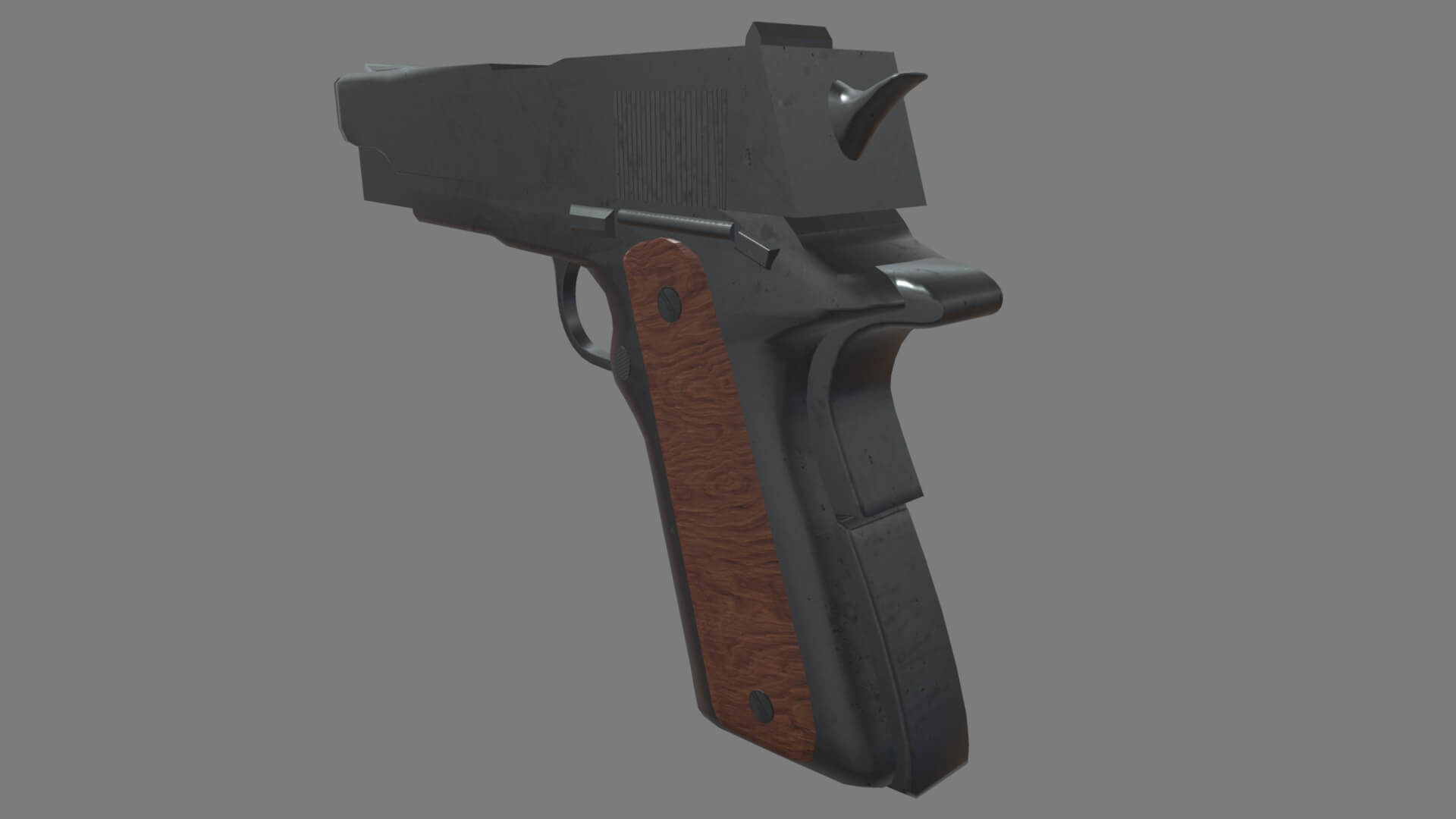 Low Poly Pistol 01 - 3D Model by ViperJr3D