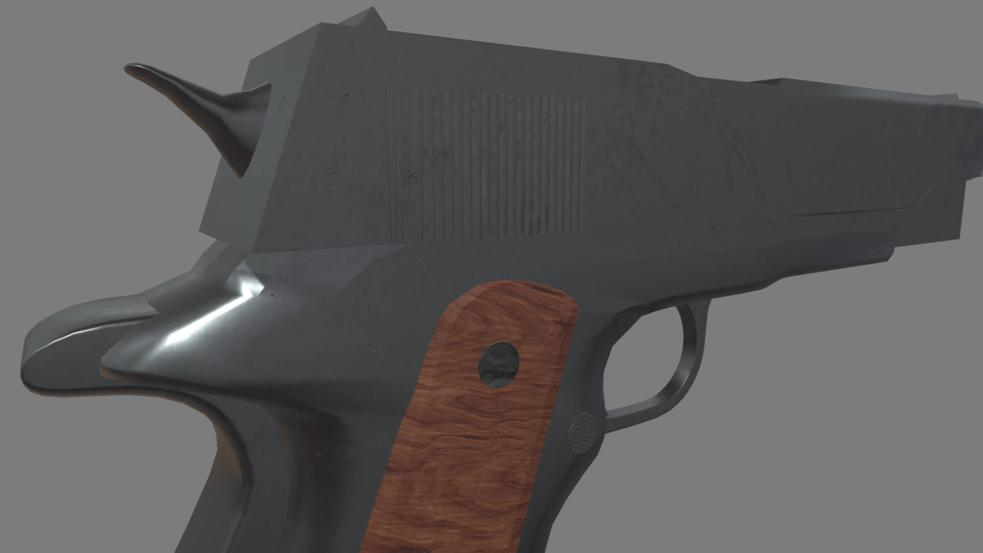 Low Poly Pistol 01 - 3D Model by ViperJr3D