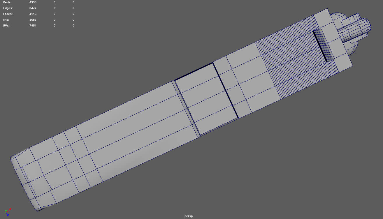 Low Poly Pistol 01 - 3D Model by ViperJr3D