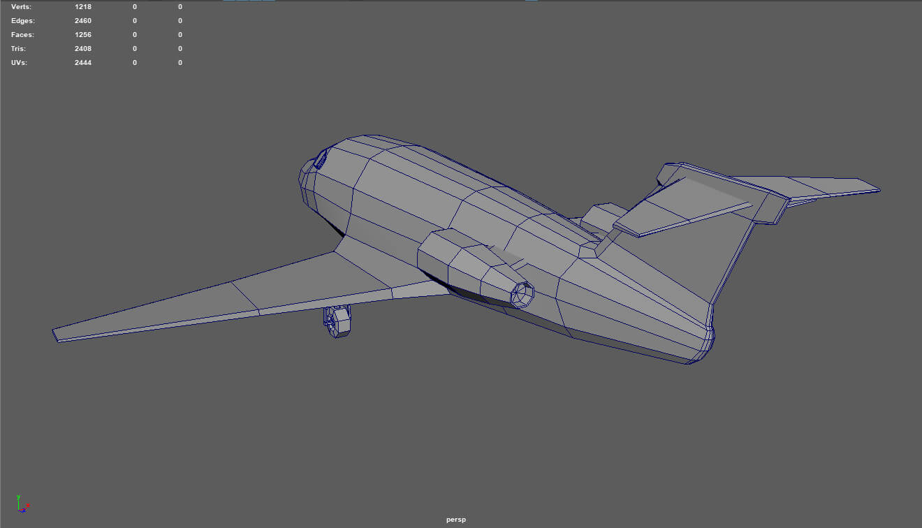 Low Poly Plane 01 - 3D Model by ViperJr3D