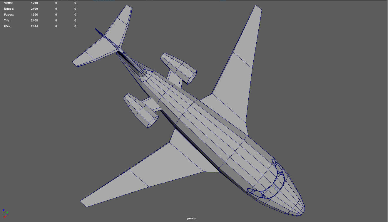 Low Poly Plane 01 - 3D Model by ViperJr3D