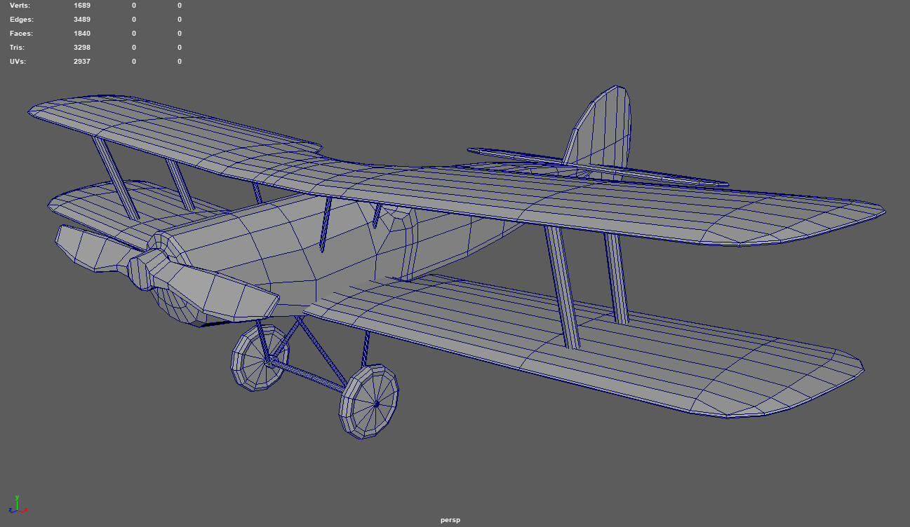 Low Poly Plane 02 - 3D Model by ViperJr3D