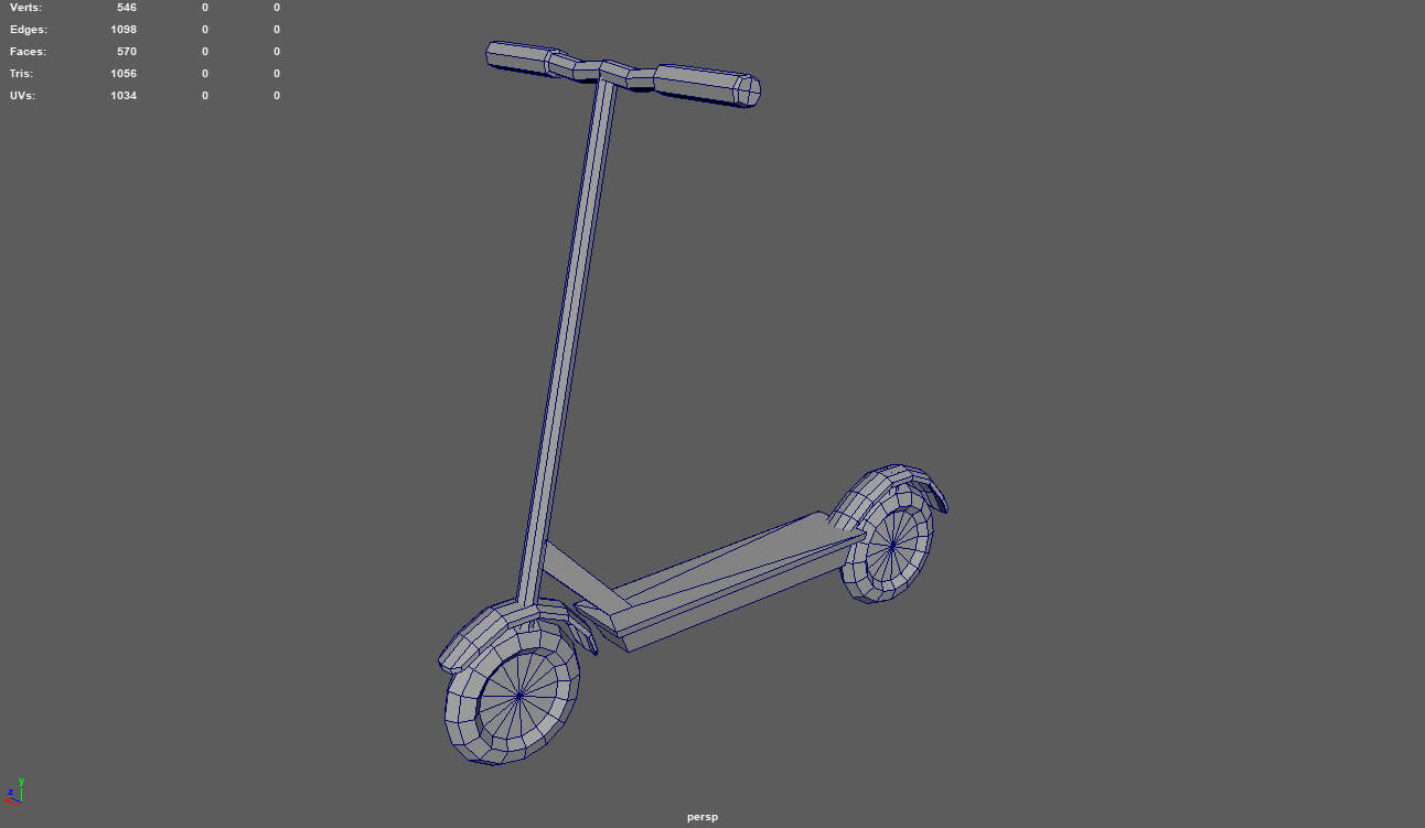 Low Poly Scooter 01 - 3D Model by ViperJr3D