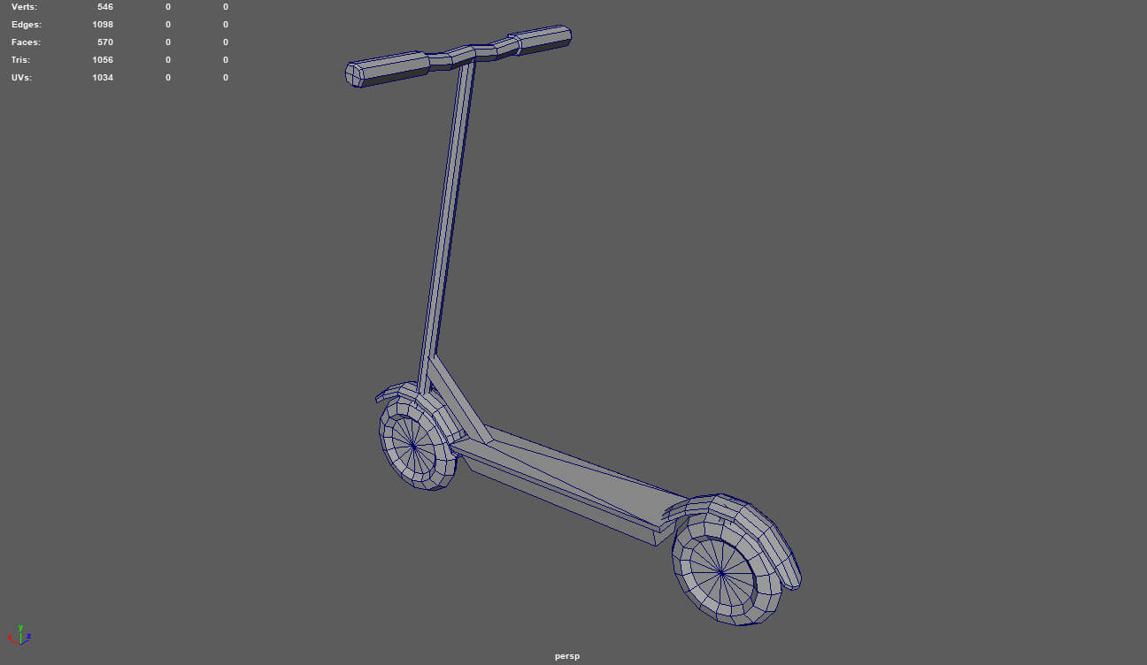 Low Poly Scooter 01 - 3D Model by ViperJr3D