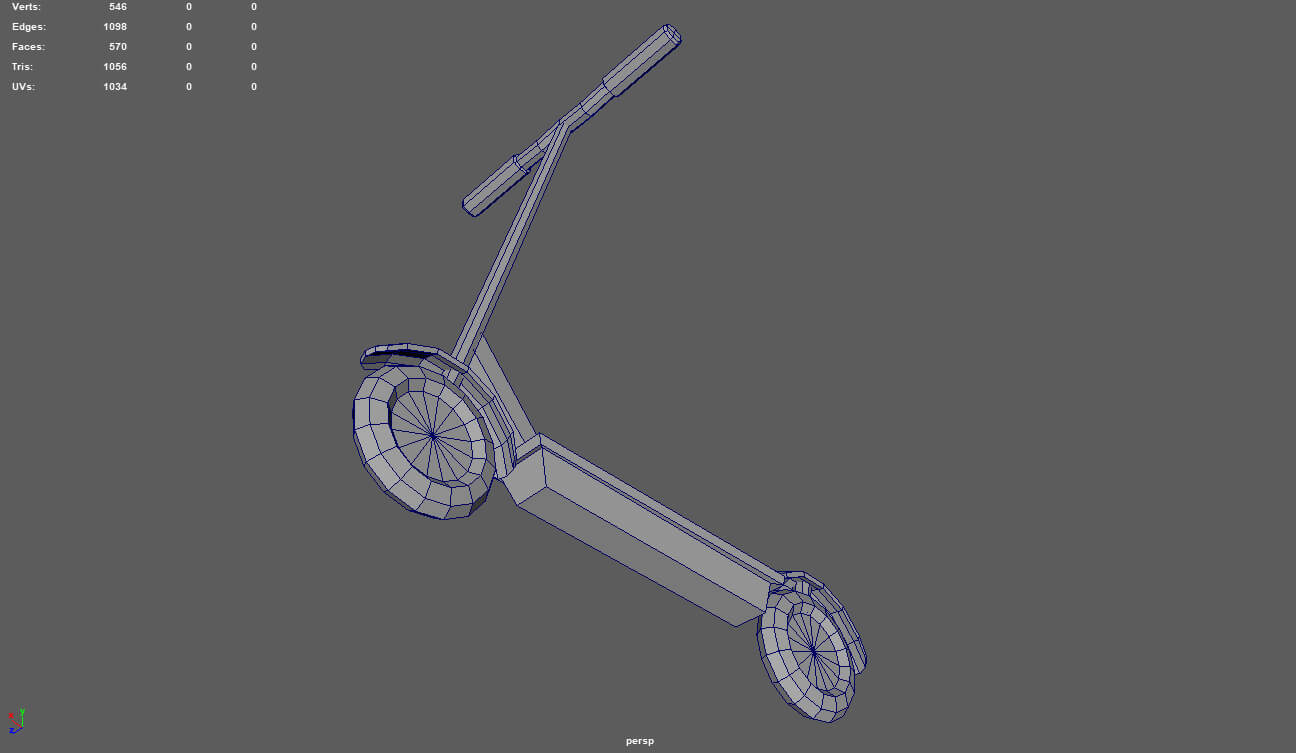Low Poly Scooter 01 - 3D Model by ViperJr3D