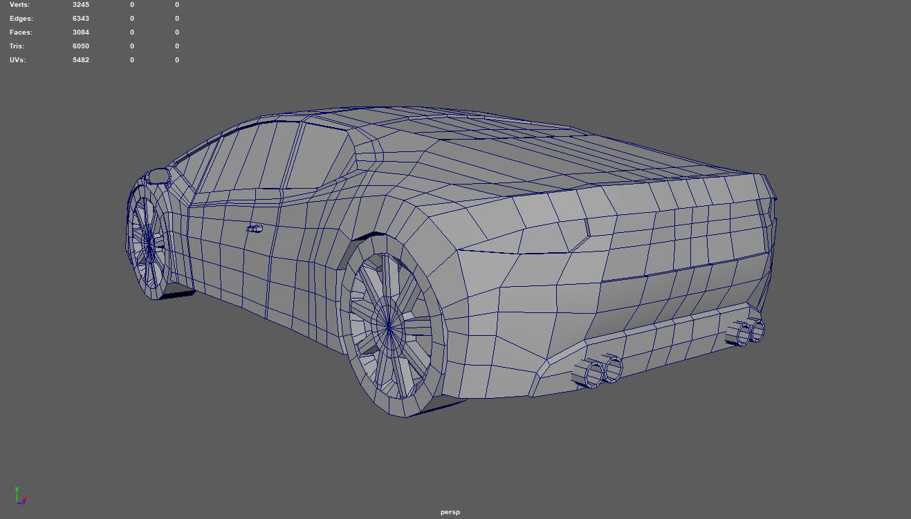Low Poly Sport Car 01 - 3D Model by ViperJr3D