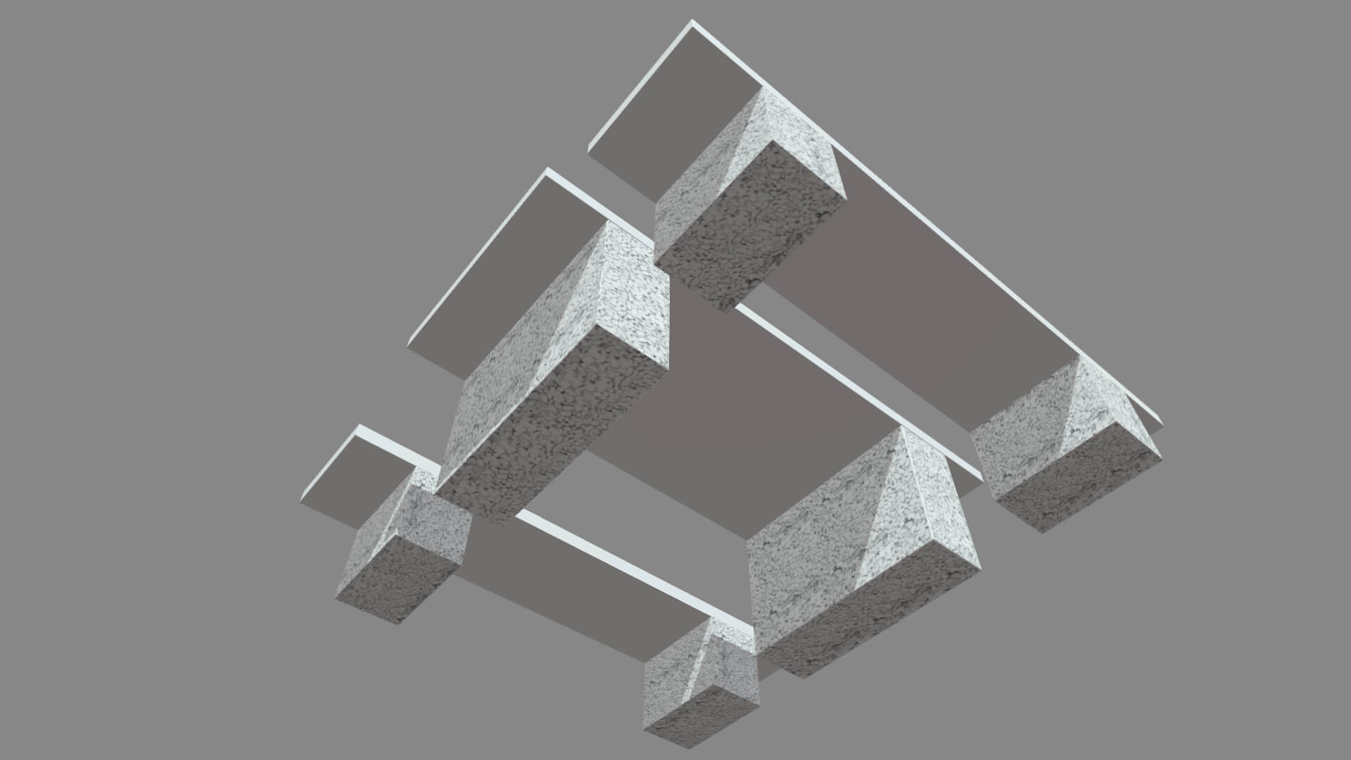 Low Poly Stone Bench - 3D Model by ViperJr3D