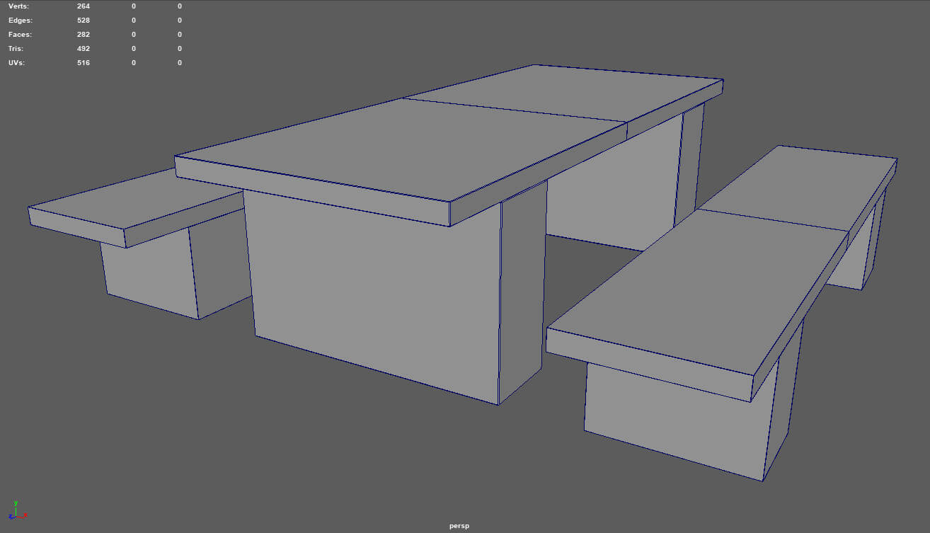 Low Poly Stone Bench - 3D Model by ViperJr3D