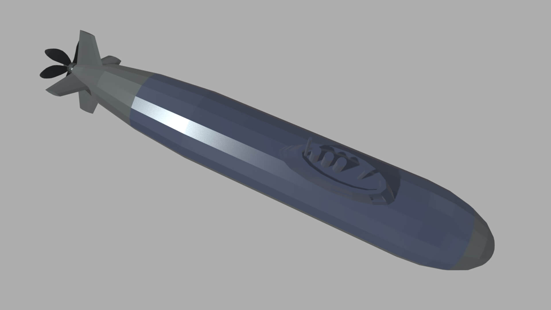 Low Poly Submarine 01 - 3D Model by ViperJr3D