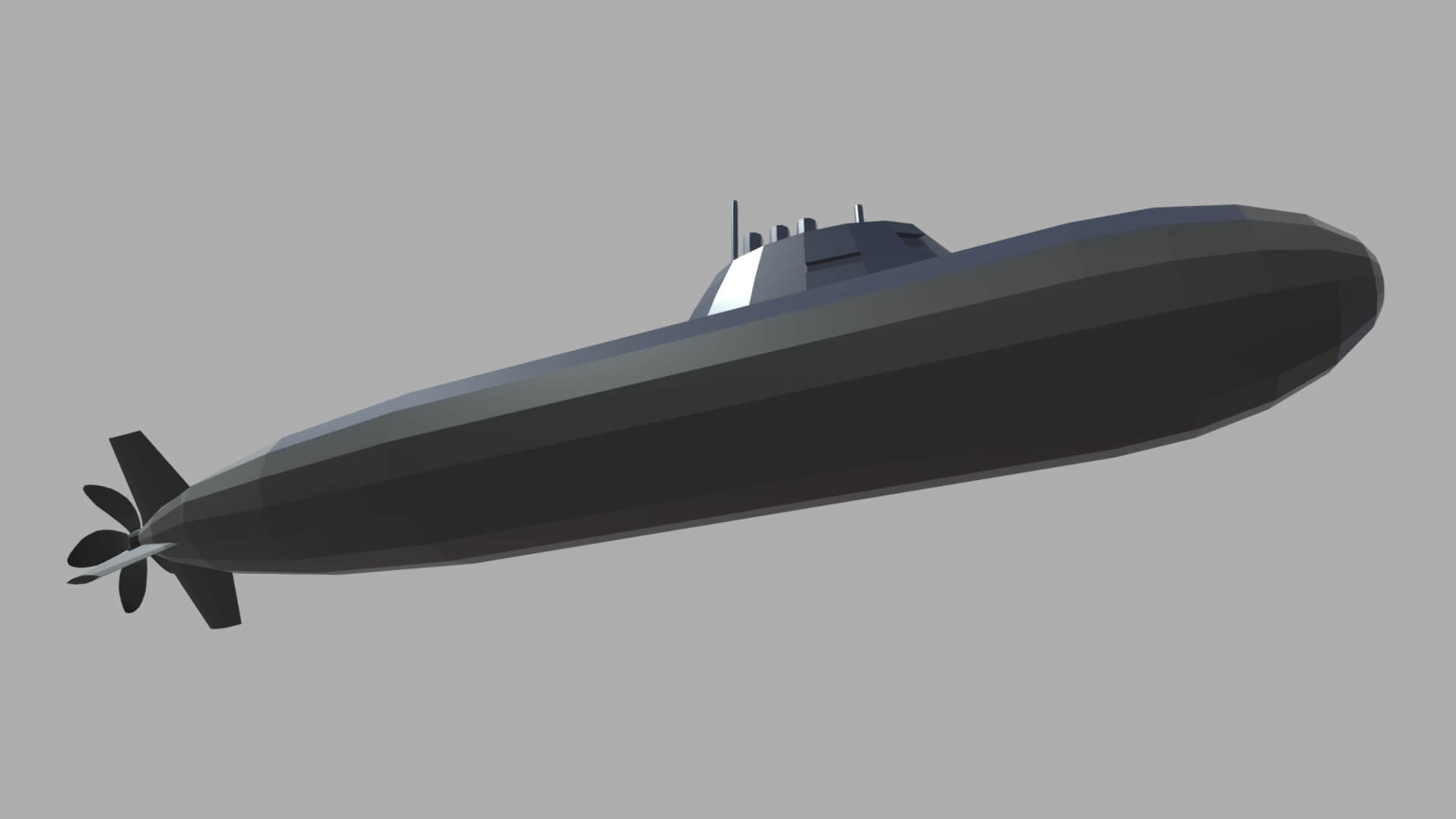 Low Poly Submarine 01 - 3D Model by ViperJr3D