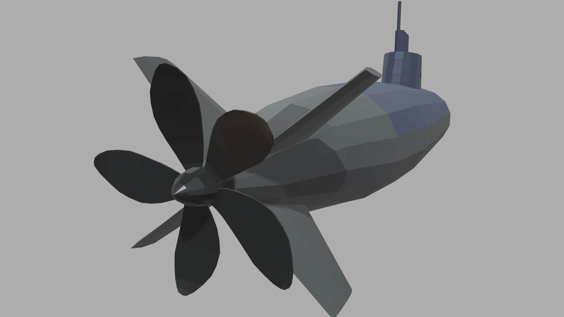 Low Poly Submarine 01 - 3D Model by ViperJr3D