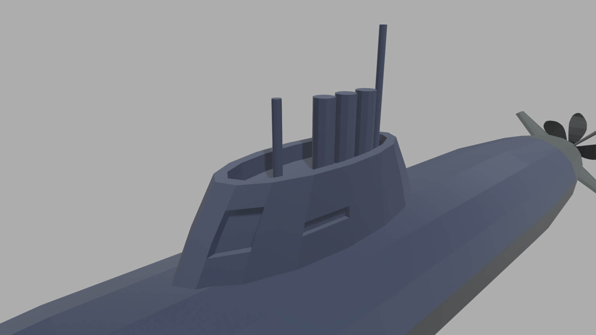 Low Poly Submarine 01 - 3D Model by ViperJr3D
