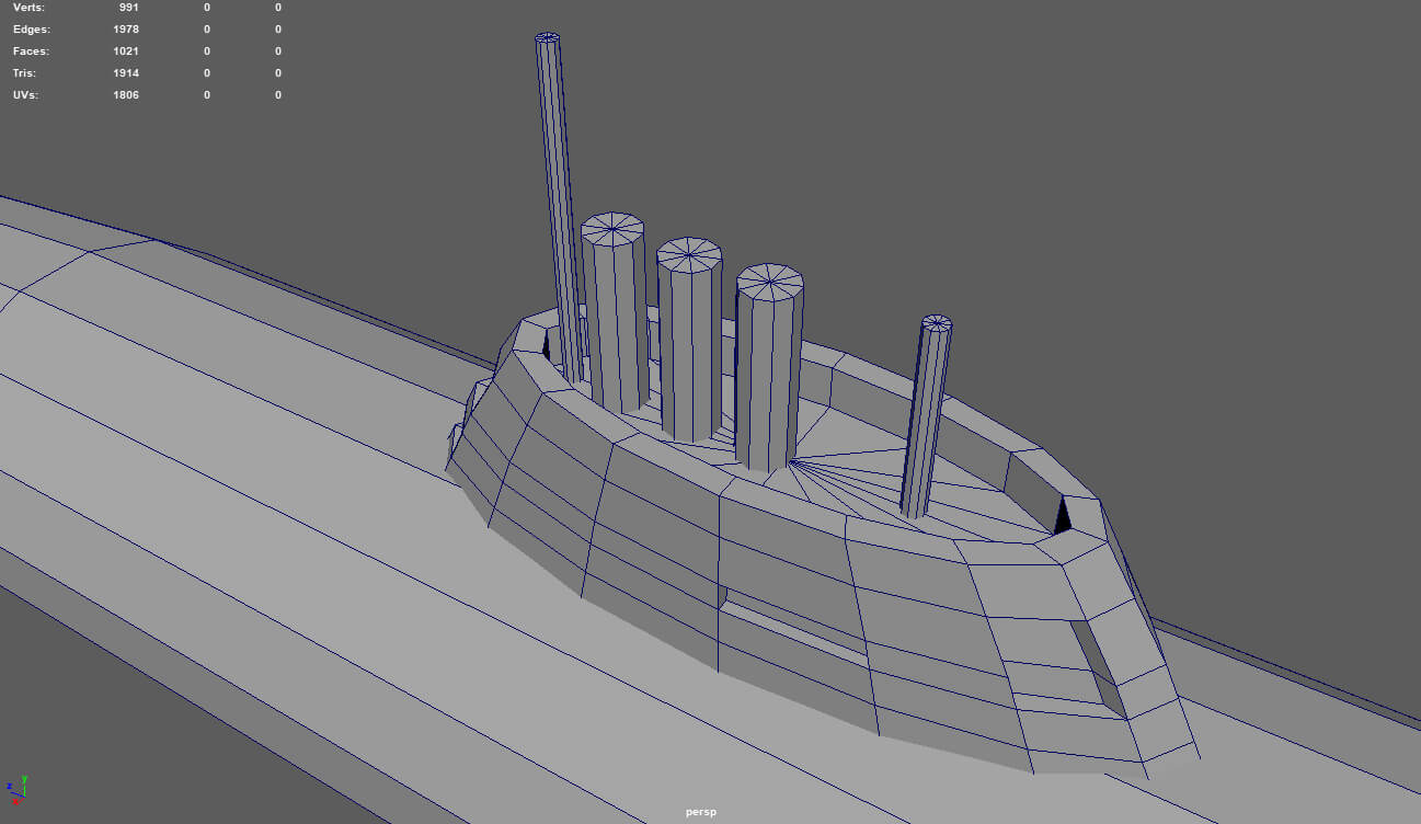 Low Poly Submarine 01 - 3D Model by ViperJr3D