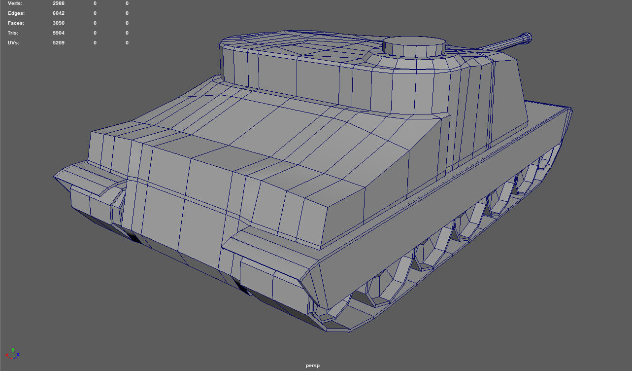 Low Poly Tank 01 - 3D Model by ViperJr3D