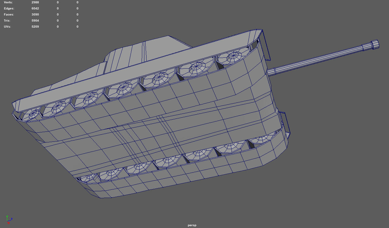 Low Poly Tank 01 - 3D Model by ViperJr3D