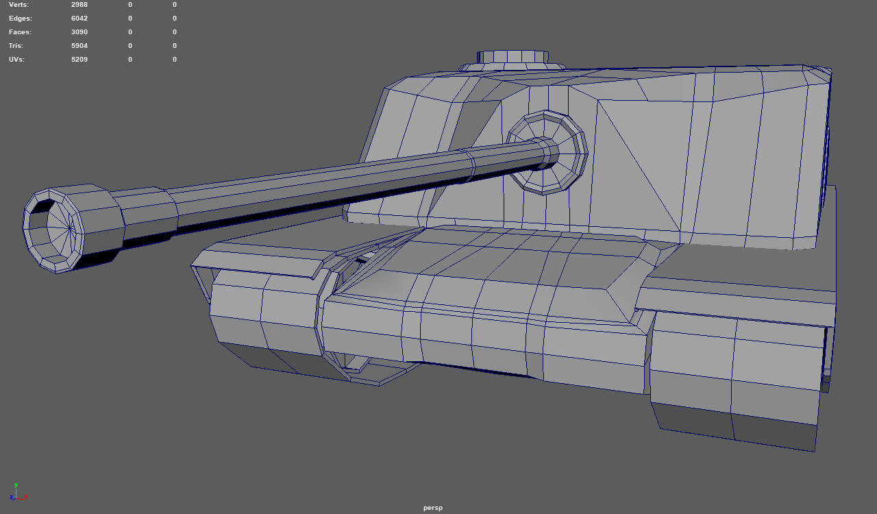 Low Poly Tank 01 - 3D Model by ViperJr3D