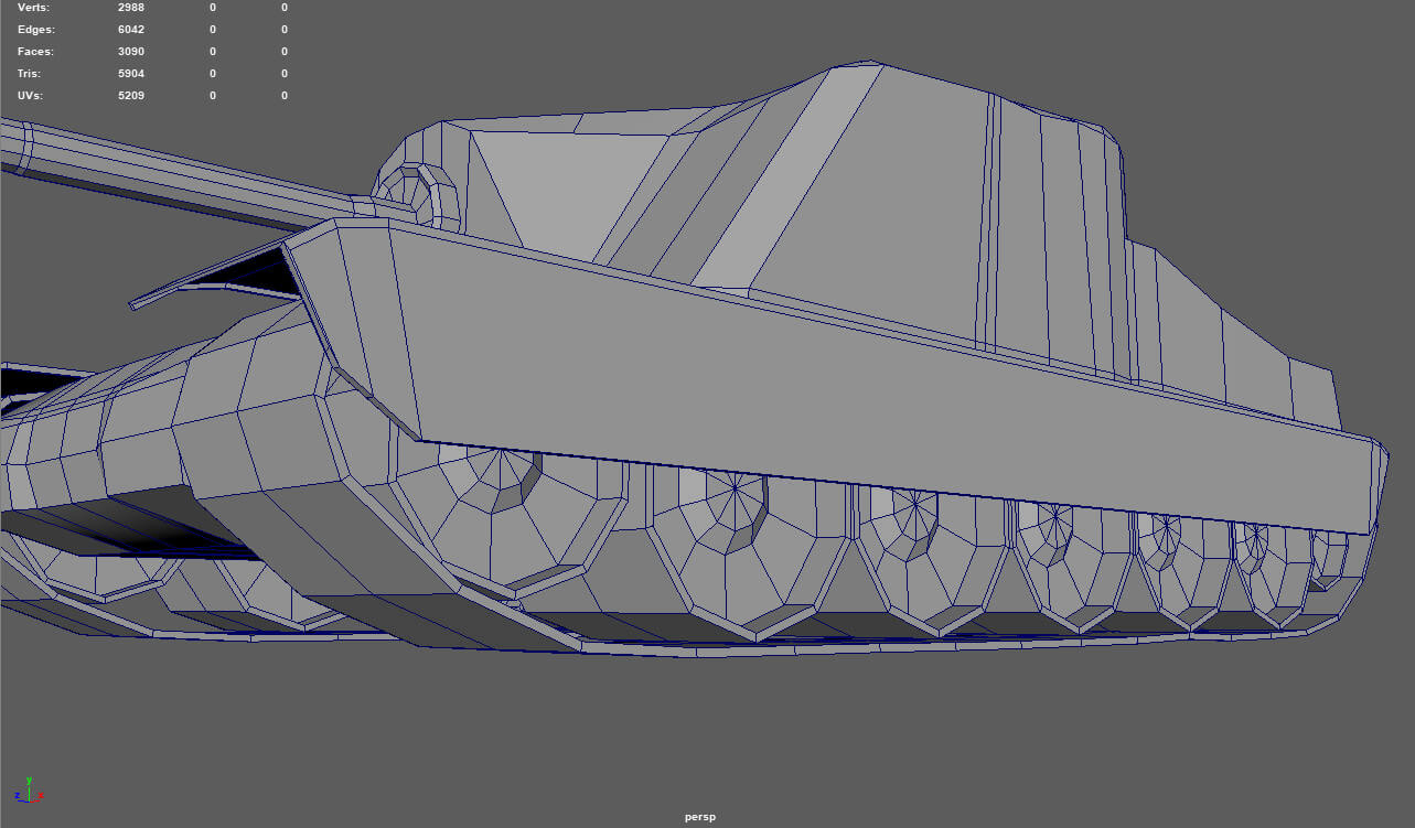 Low Poly Tank 01 - 3D Model by ViperJr3D