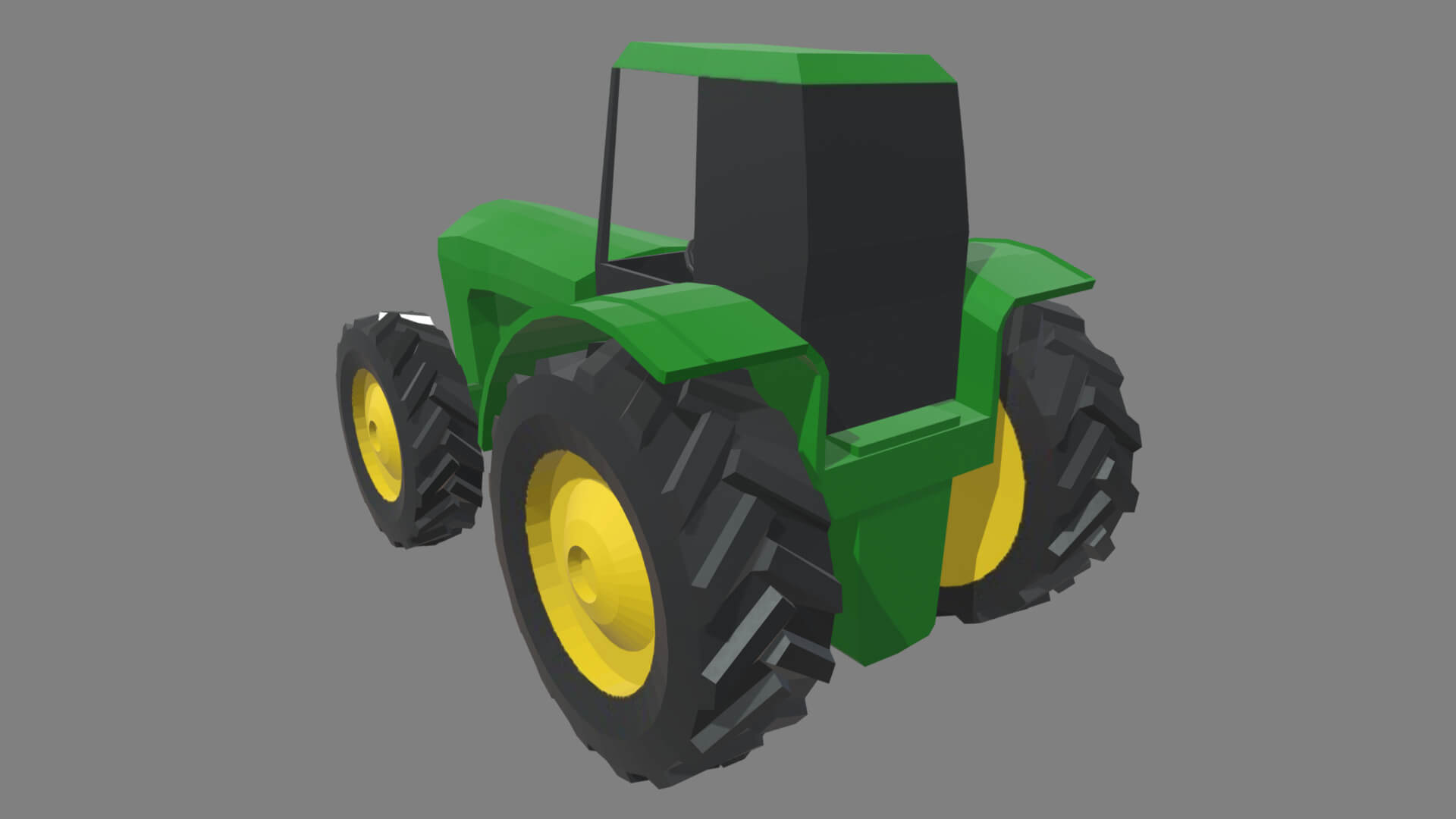 Low Poly Tractor 01 - 3D Model by ViperJr3D