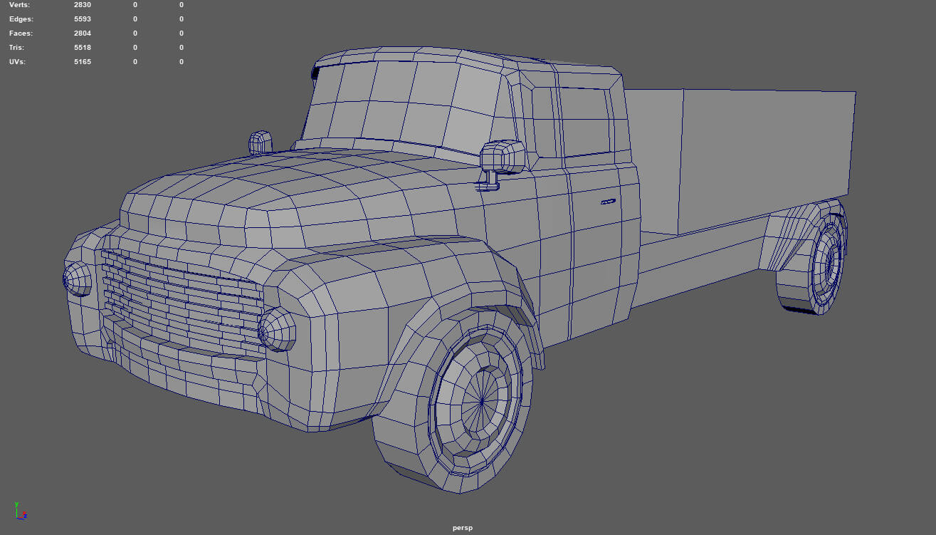 Low Poly Truck 01 - 3D Model by ViperJr3D