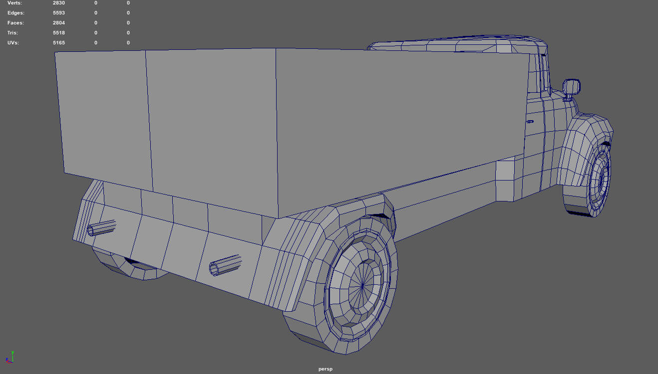 Low Poly Truck 01 - 3D Model by ViperJr3D