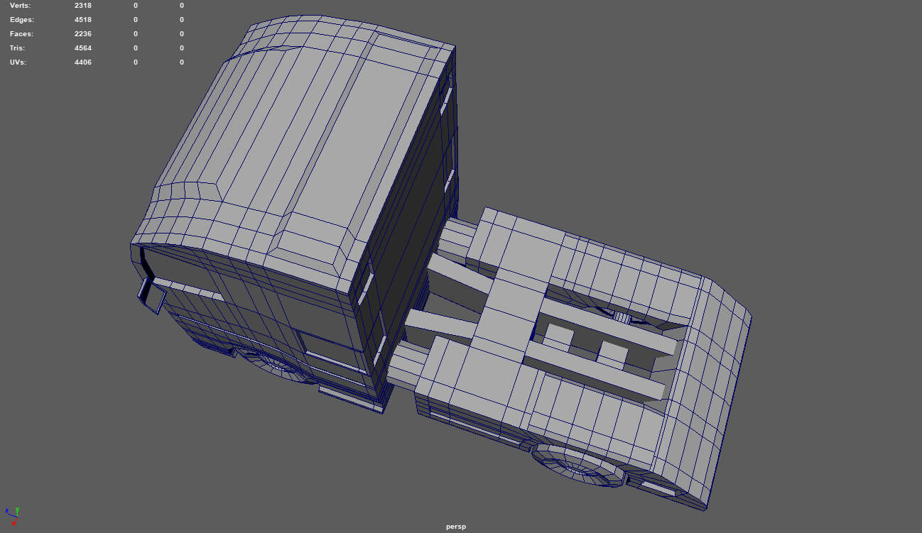 Low Poly Truck 03 - 3D Model by ViperJr3D