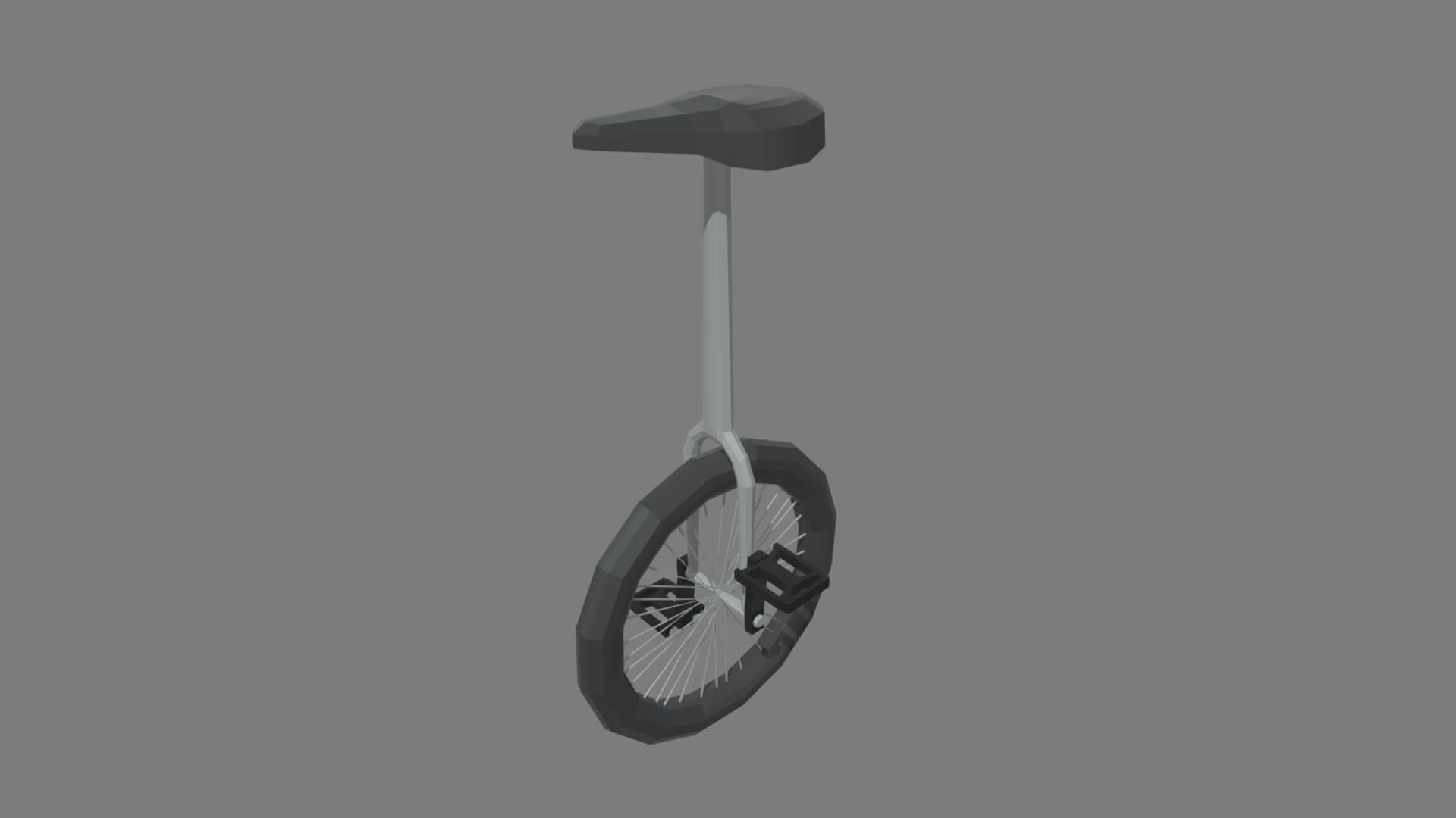 Low Poly Unicycle 01 - 3D Model by ViperJr3D