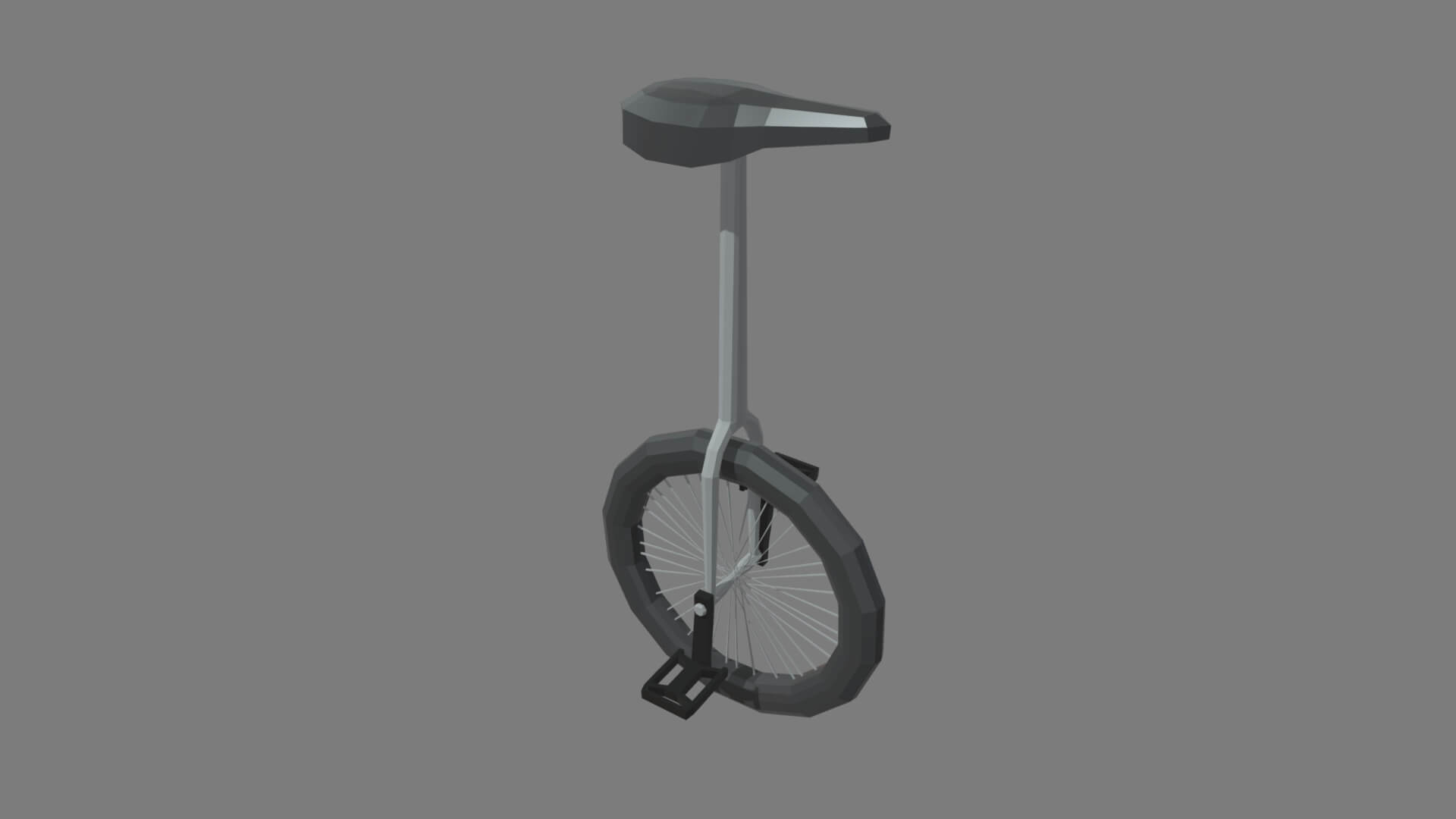 Low Poly Unicycle 01 - 3D Model by ViperJr3D