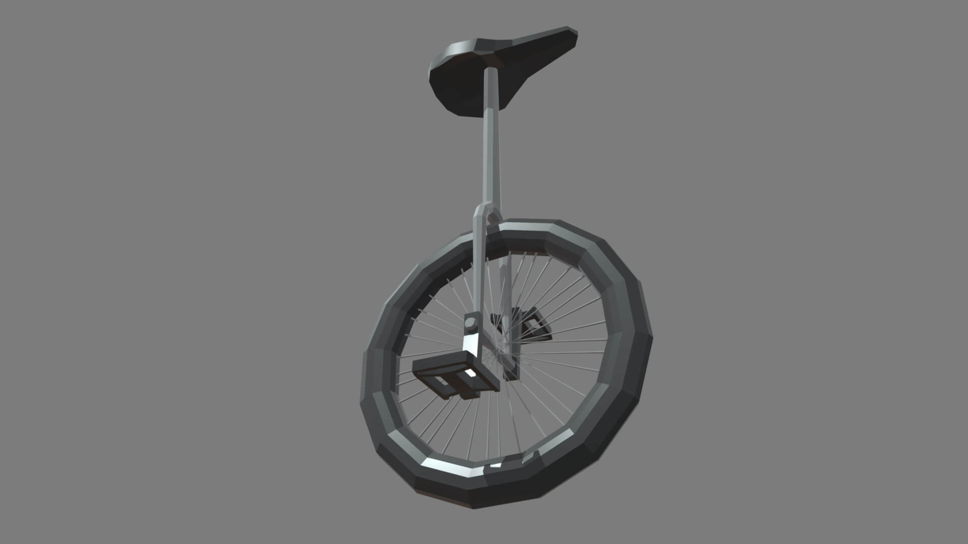 Low Poly Unicycle 01 - 3D Model by ViperJr3D