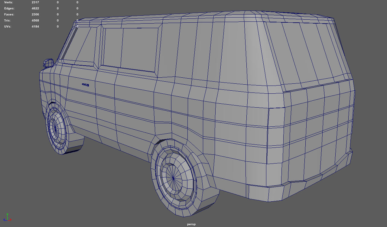 Low Poly Van 01 - 3D Model by ViperJr3D
