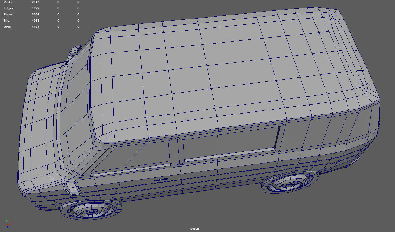 Low Poly Van 01 - 3D Model by ViperJr3D