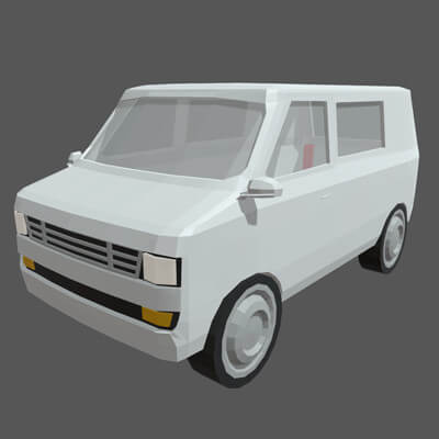 Low Poly Van 01 - 3D Model by ViperJr3D