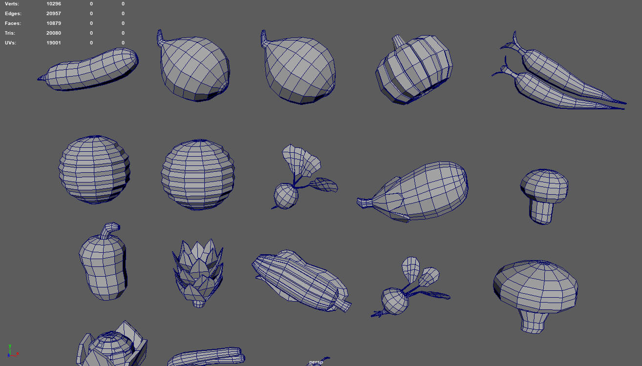 Low Poly Vegetables Pack 01 - 3D Model by ViperJr3D