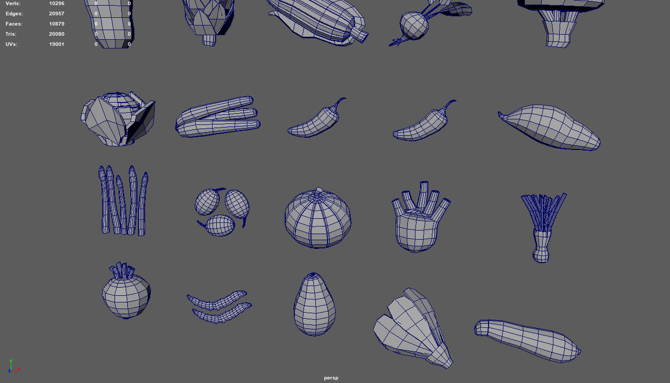 Low Poly Vegetables Pack 01 - 3D Model by ViperJr3D