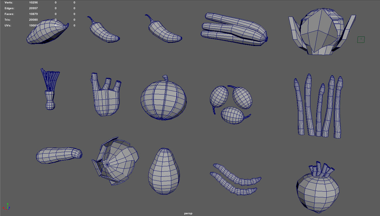 Low Poly Vegetables Pack 01 - 3D Model by ViperJr3D