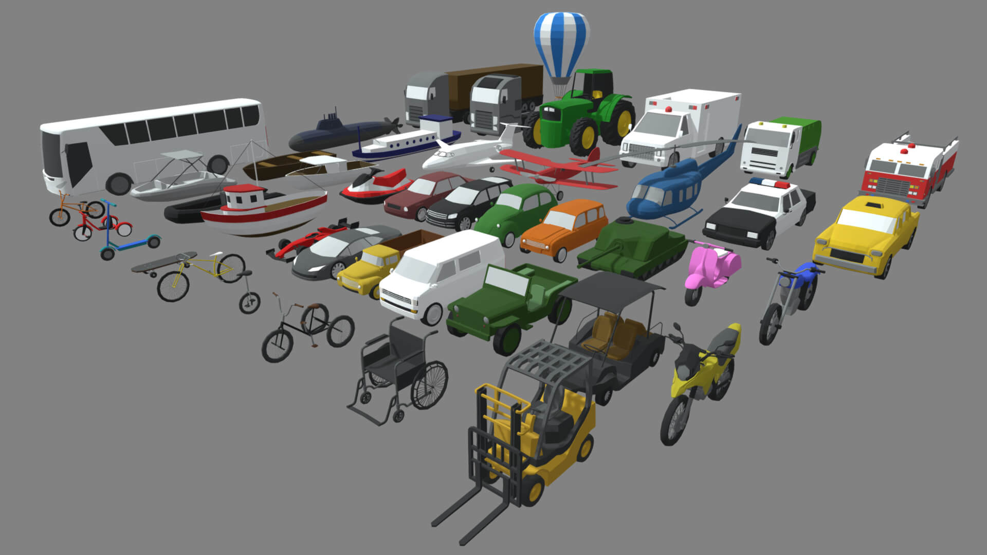 Low Poly Vehicle Pack 01 - 3D Model by ViperJr3D