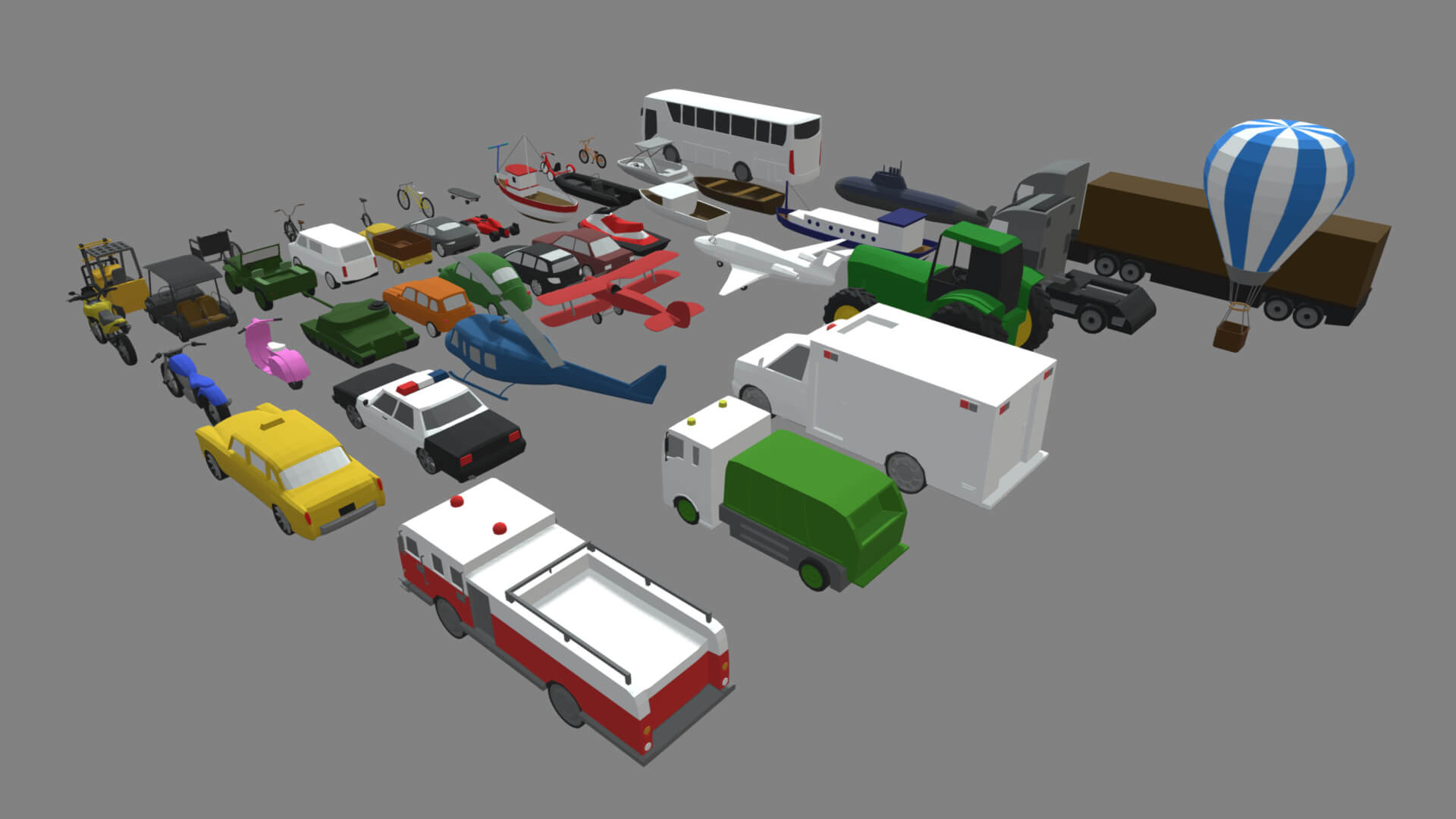 Low Poly Vehicle Pack 01 - 3D Model by ViperJr3D