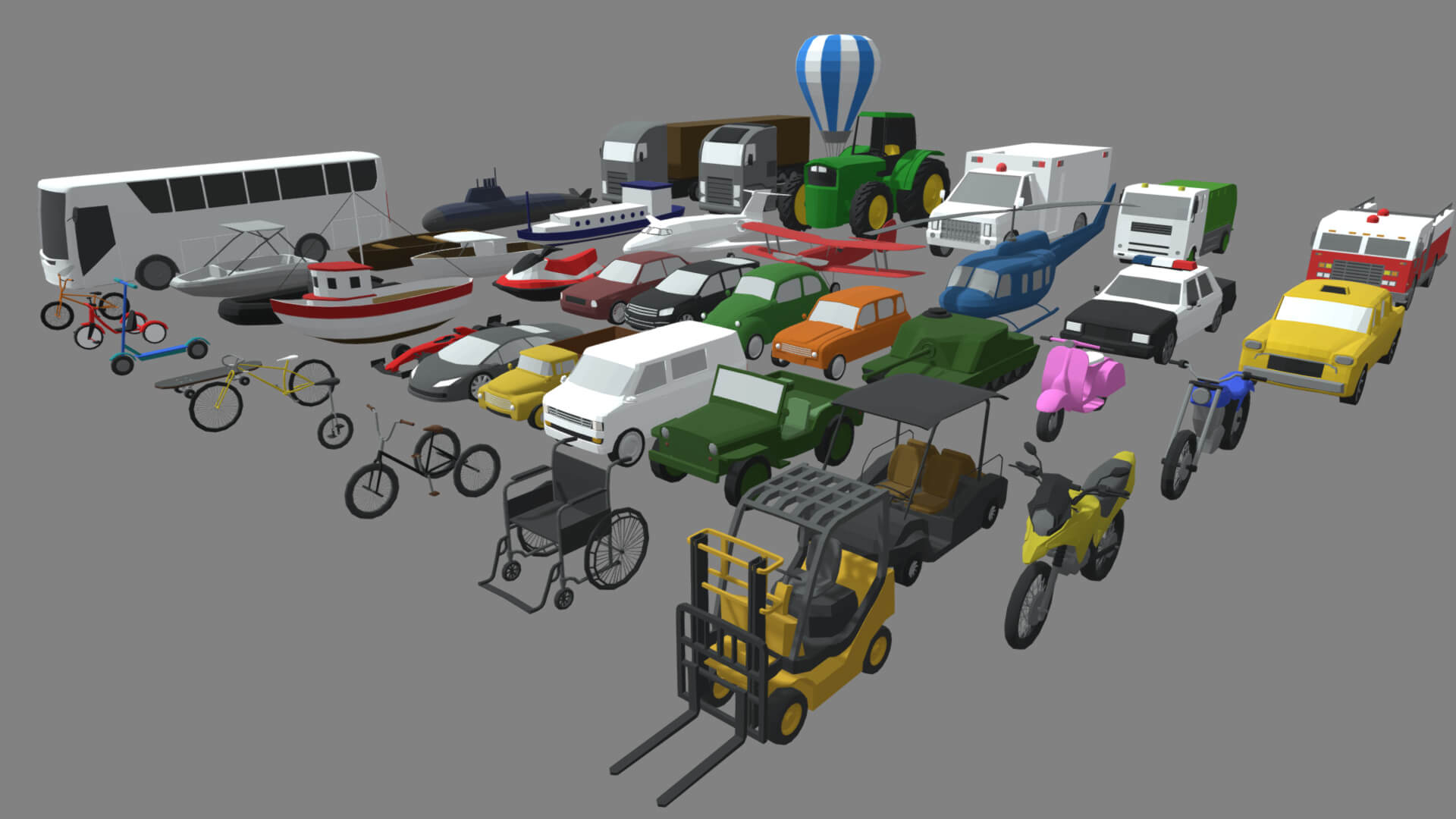 Low Poly Vehicle Pack 01 - 3D Model by ViperJr3D