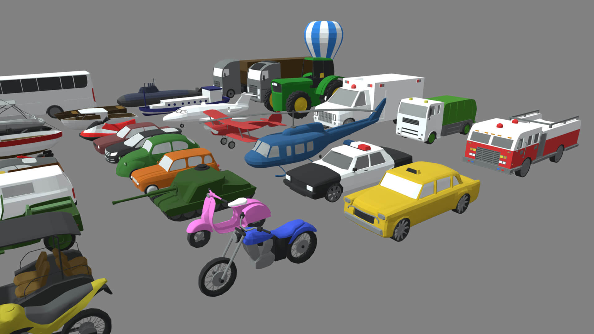Low Poly Vehicle Pack 01 - 3D Model by ViperJr3D